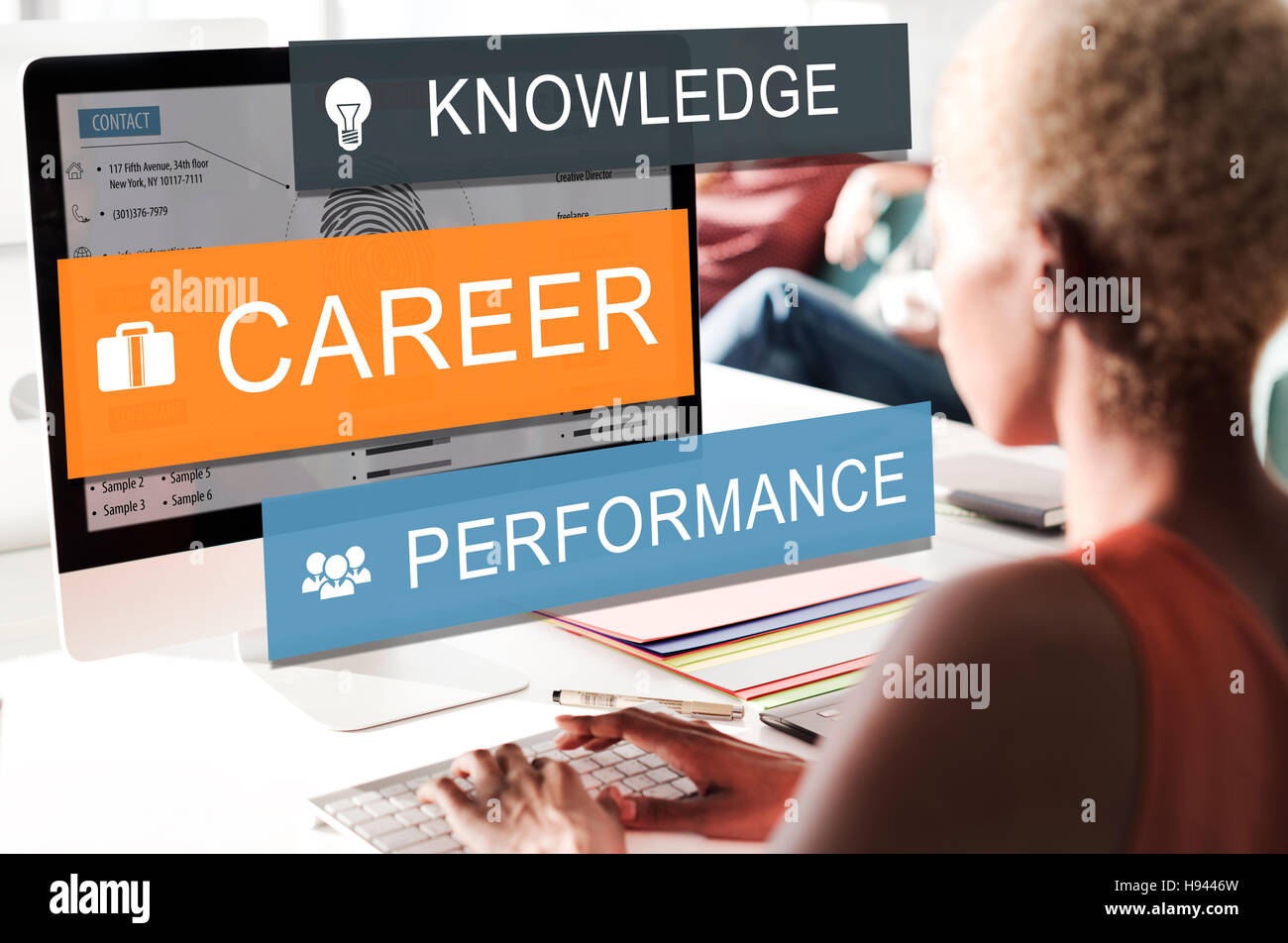 Career Performance Knowledge Word Concept Stock Photo - Alamy