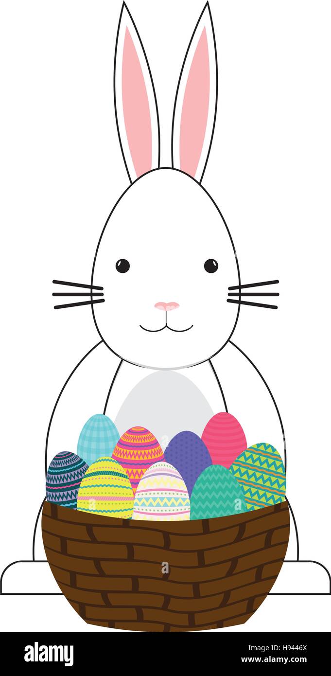 Happy easter bunny cartoon isolated icon Stock Vector Image & Art - Alamy