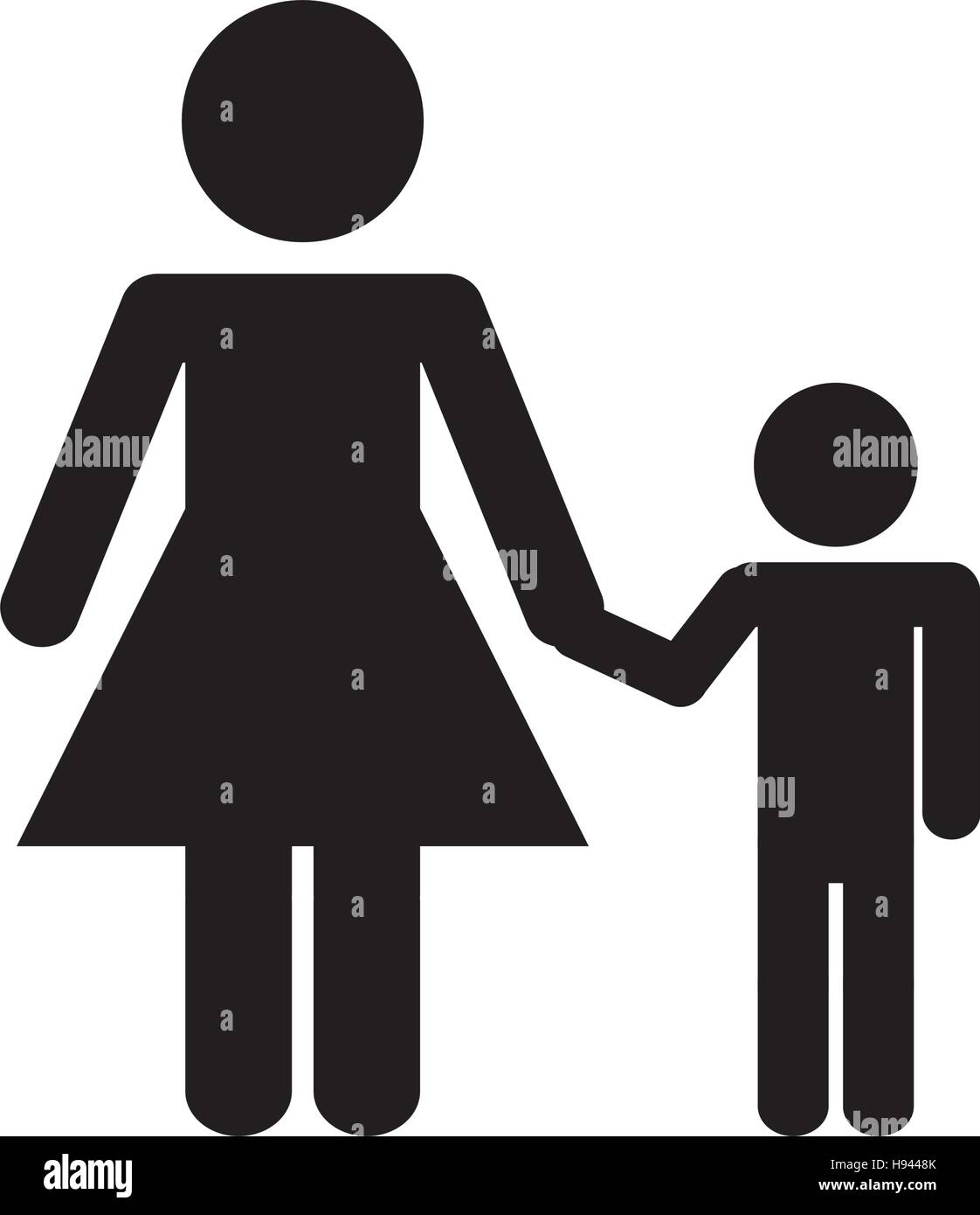 mother daugther kid pictogram isolated icon Stock Vector Image & Art ...