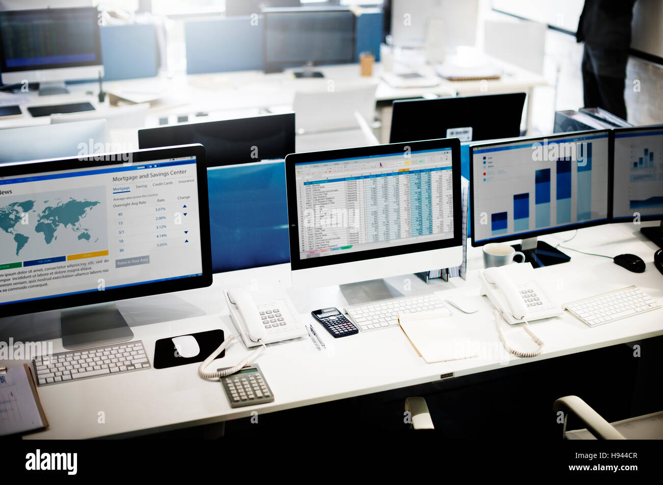 Accounting Workplace Strategy Business Bookkeeping Concept Stock Photo ...