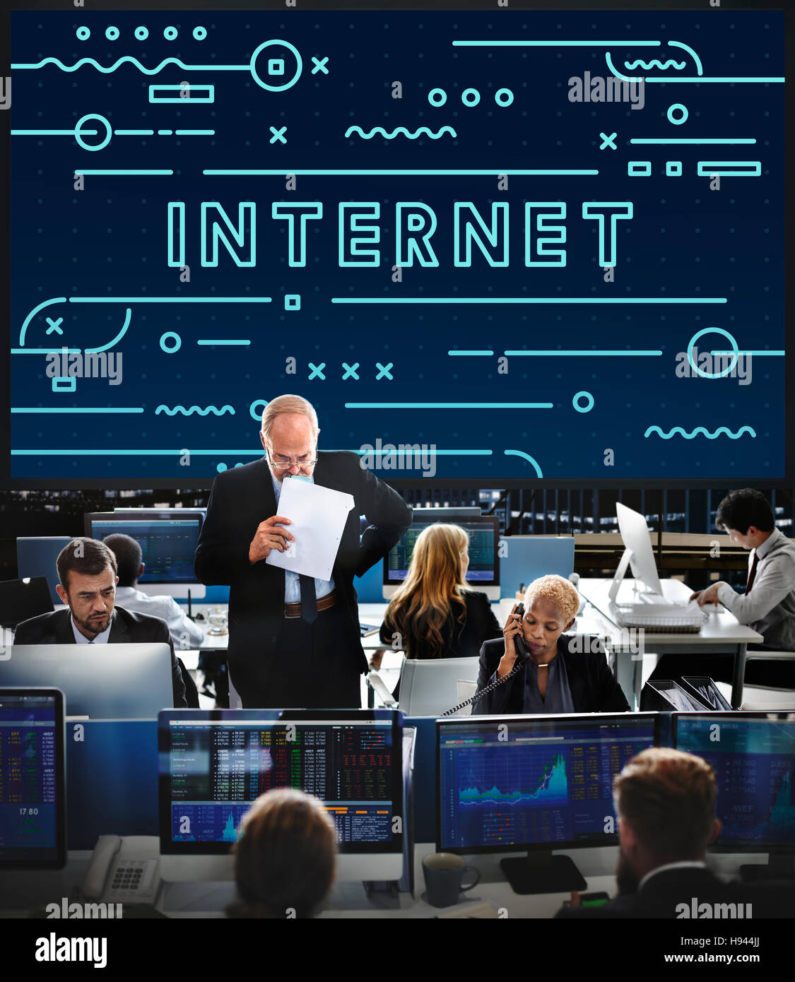 Technology Digital Connection Innovation Internet Concept Stock Photo ...