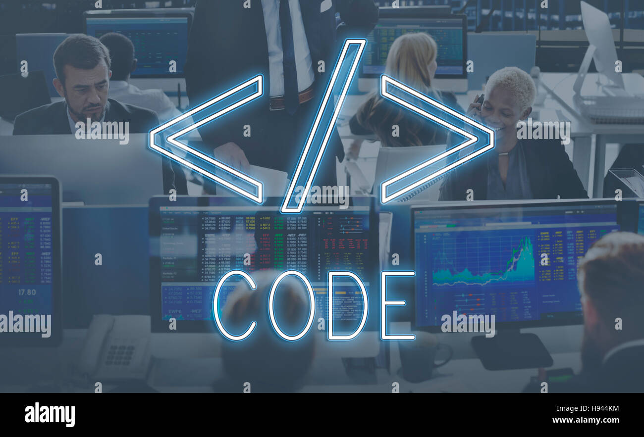 Computer Code HTML Symbol Graphic Concept Stock Photo - Alamy