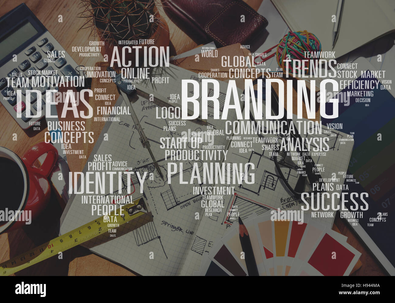 Branding Marketing Advertising Identity World Trademark Concept Stock ...
