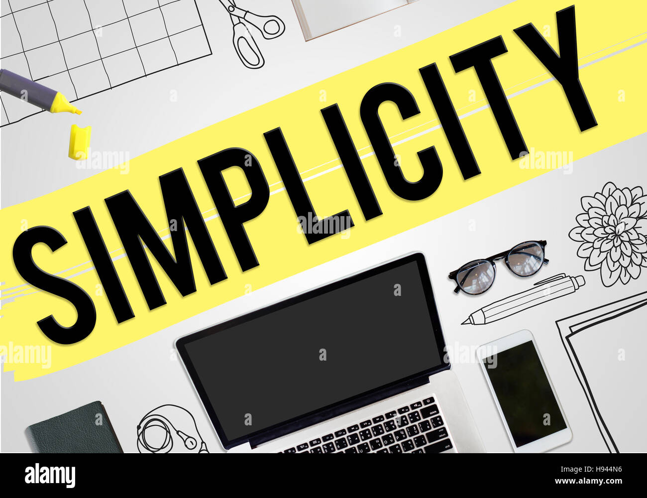 Simplicity Minimal Simple Effortleness Modern Concept Stock Photo - Alamy