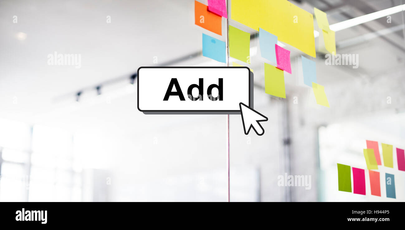 Click Add Button Interface Concept Stock Photo - Alamy