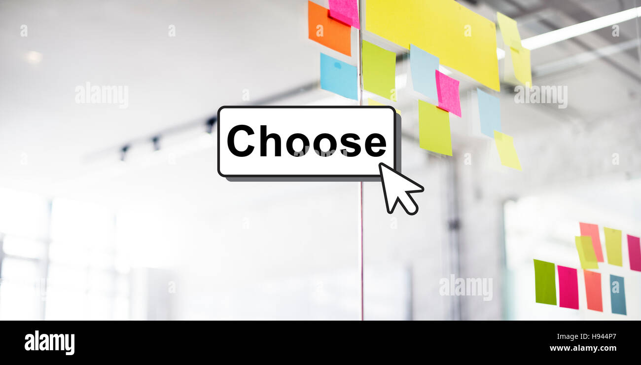 Click Choose Add Button Interface Concept Stock Photo - Alamy