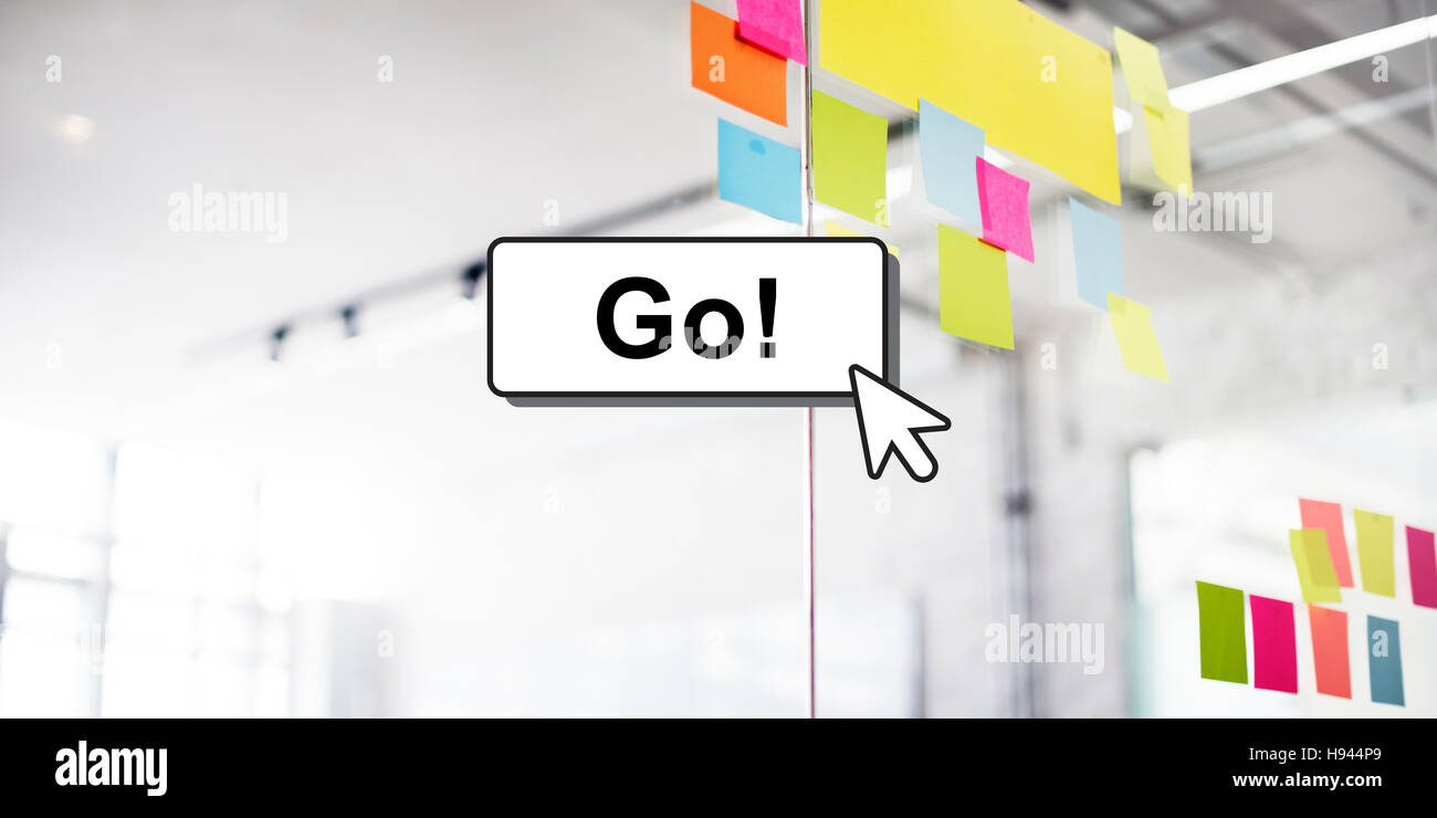 Go Motivation Encourage Click Technology Concept Stock Photo - Alamy