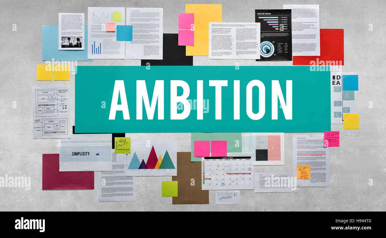 Ambition Aspiration Courage Journey Strategy Concept Stock Photo - Alamy