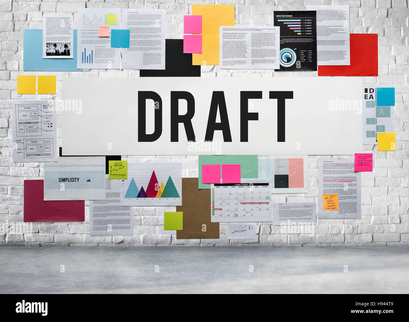 Draft Casual Communication Creativity Design Concept Stock Photo - Alamy