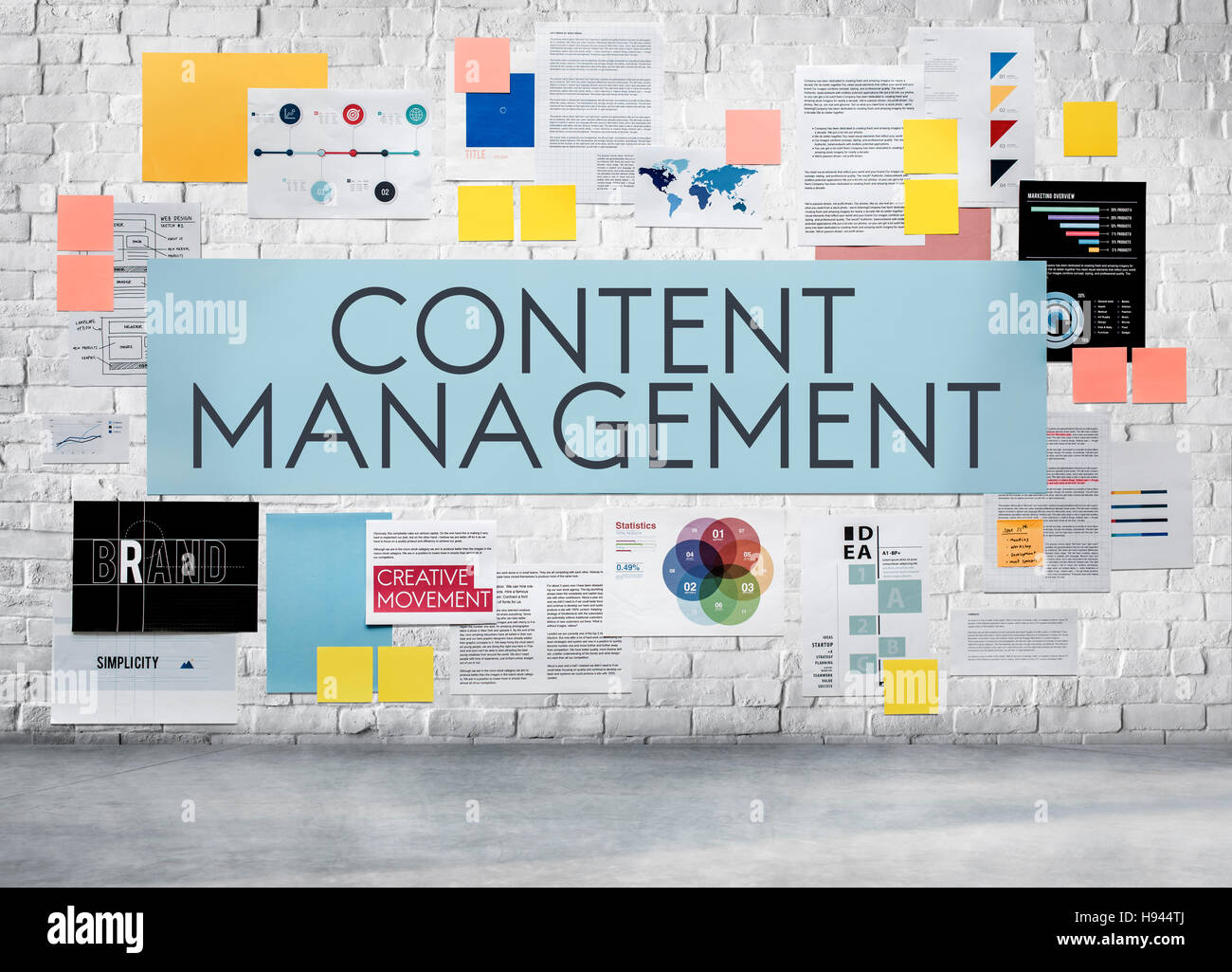 Content Management Social Media Networking Programming Concept Stock ...