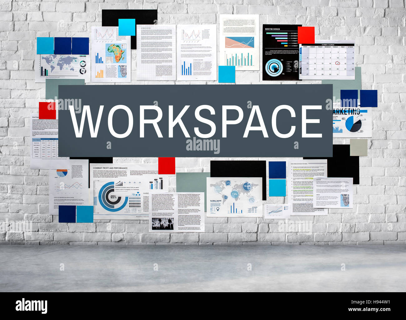 Workspace Office Stationary Workplace Concept Stock Photo - Alamy