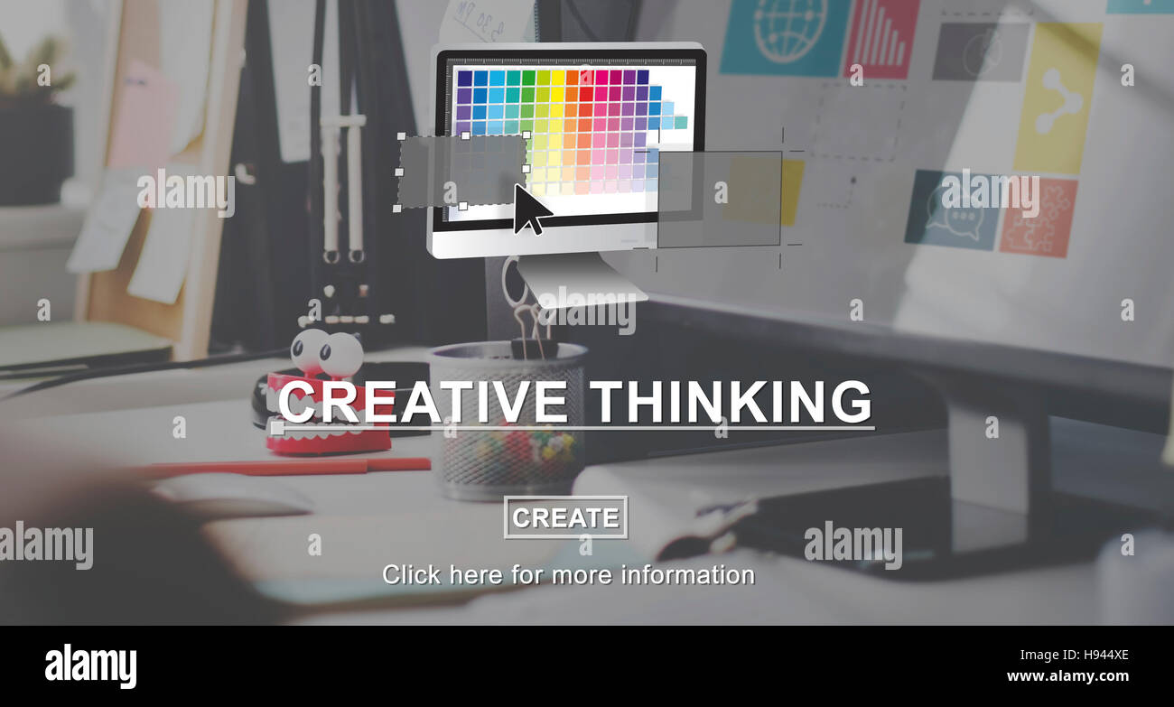 Creative Process Ideas Graphic Design Layout Concept Stock Photo - Alamy