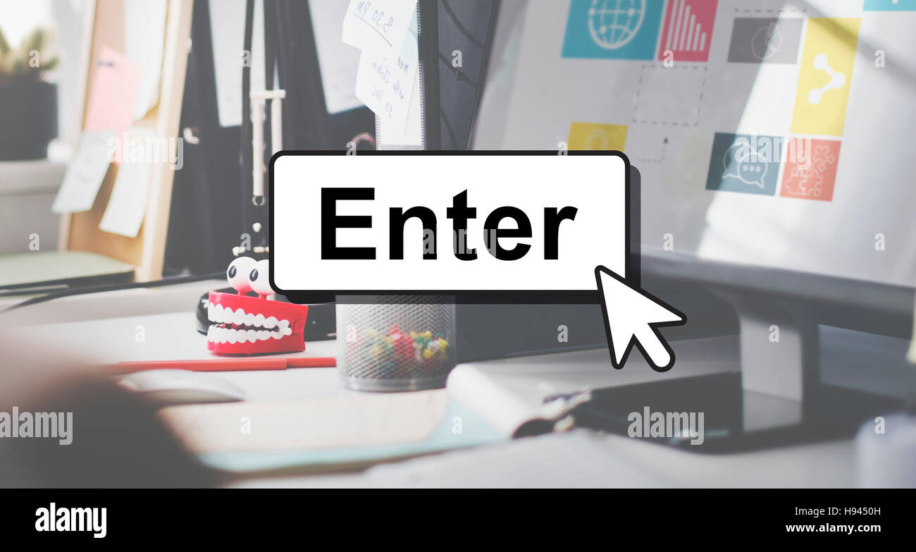 Enter Click Open Load Page Concept Stock Photo - Alamy