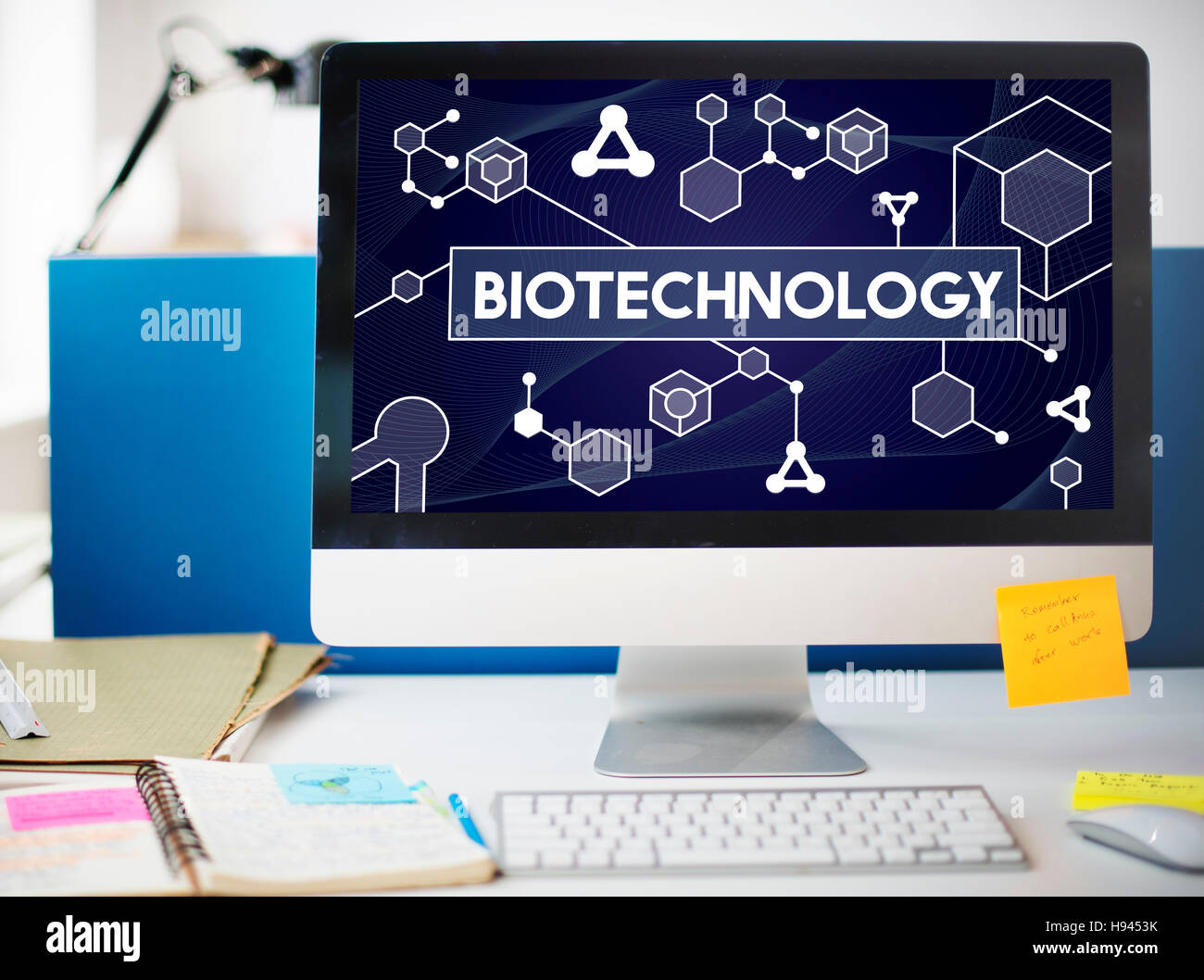 Biotechnology DNA Cell Molecule Experiment Research Concept Stock Photo ...