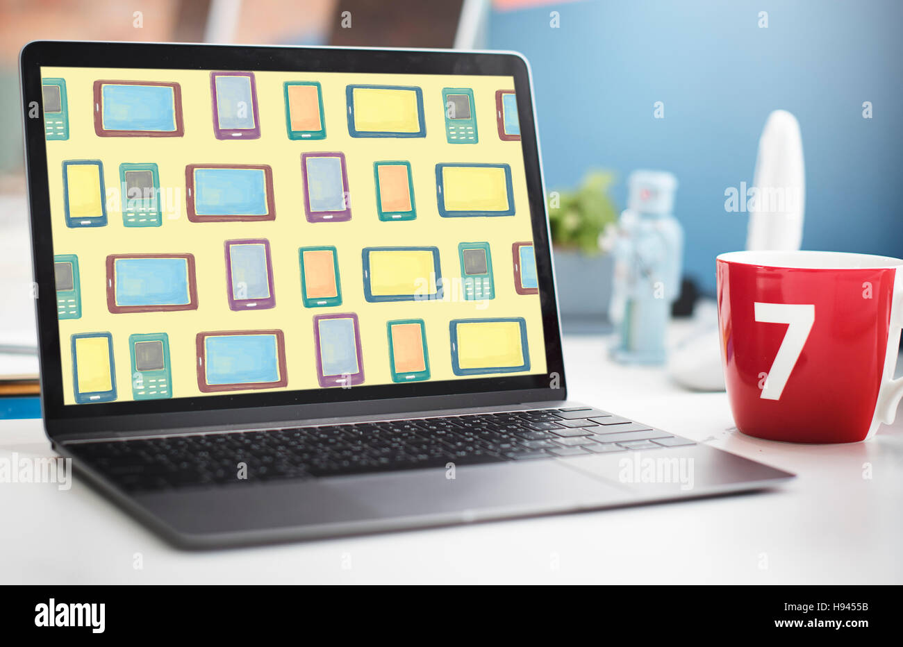 Digital Devices Technology Graphics Connection Concept Stock Photo - Alamy