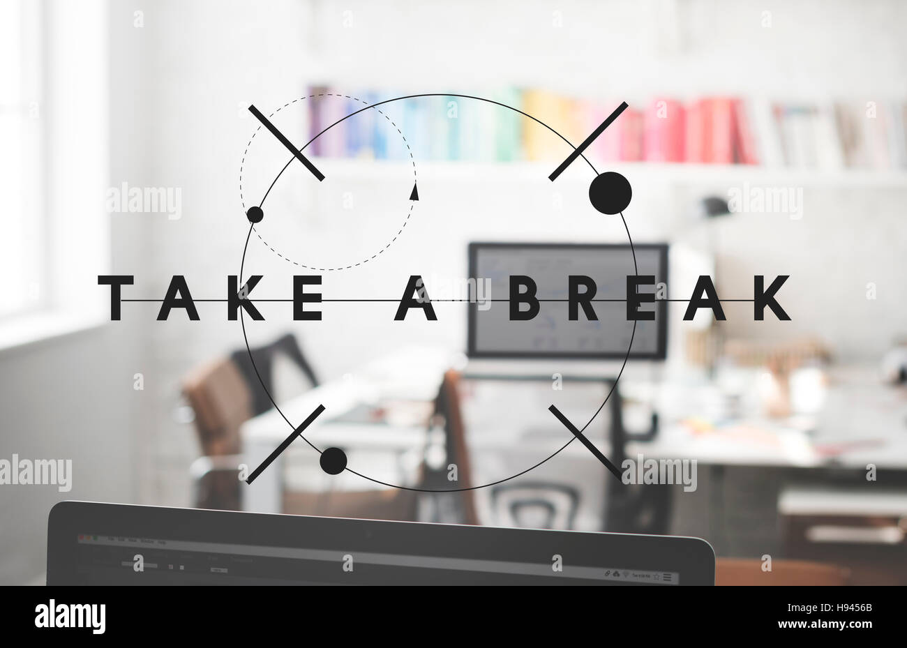 Take a Break Pause Relax Relief Rest Stop Repose Concept Stock Photo ...