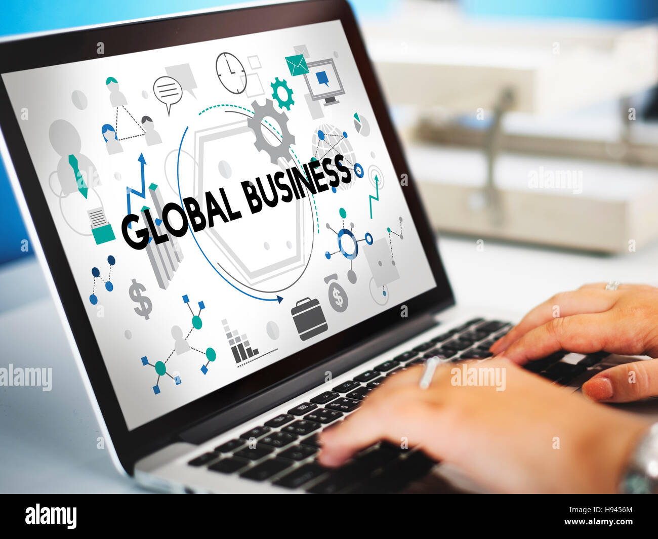 Global Business Corporate International Network Concept Stock Photo - Alamy