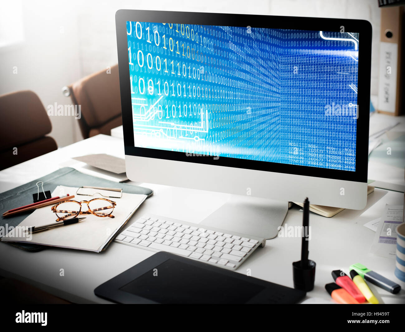 Binary Code Digits Technology Software Concept Stock Photo - Alamy
