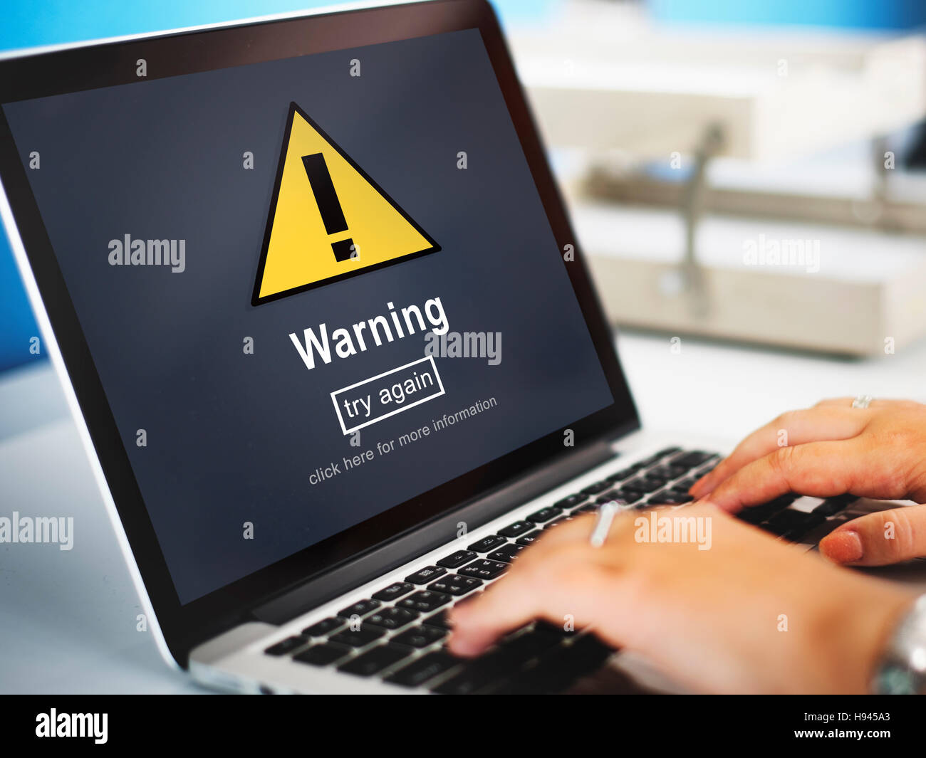 Warning Attention Alert Notification Security Sign Concept Stock Photo ...
