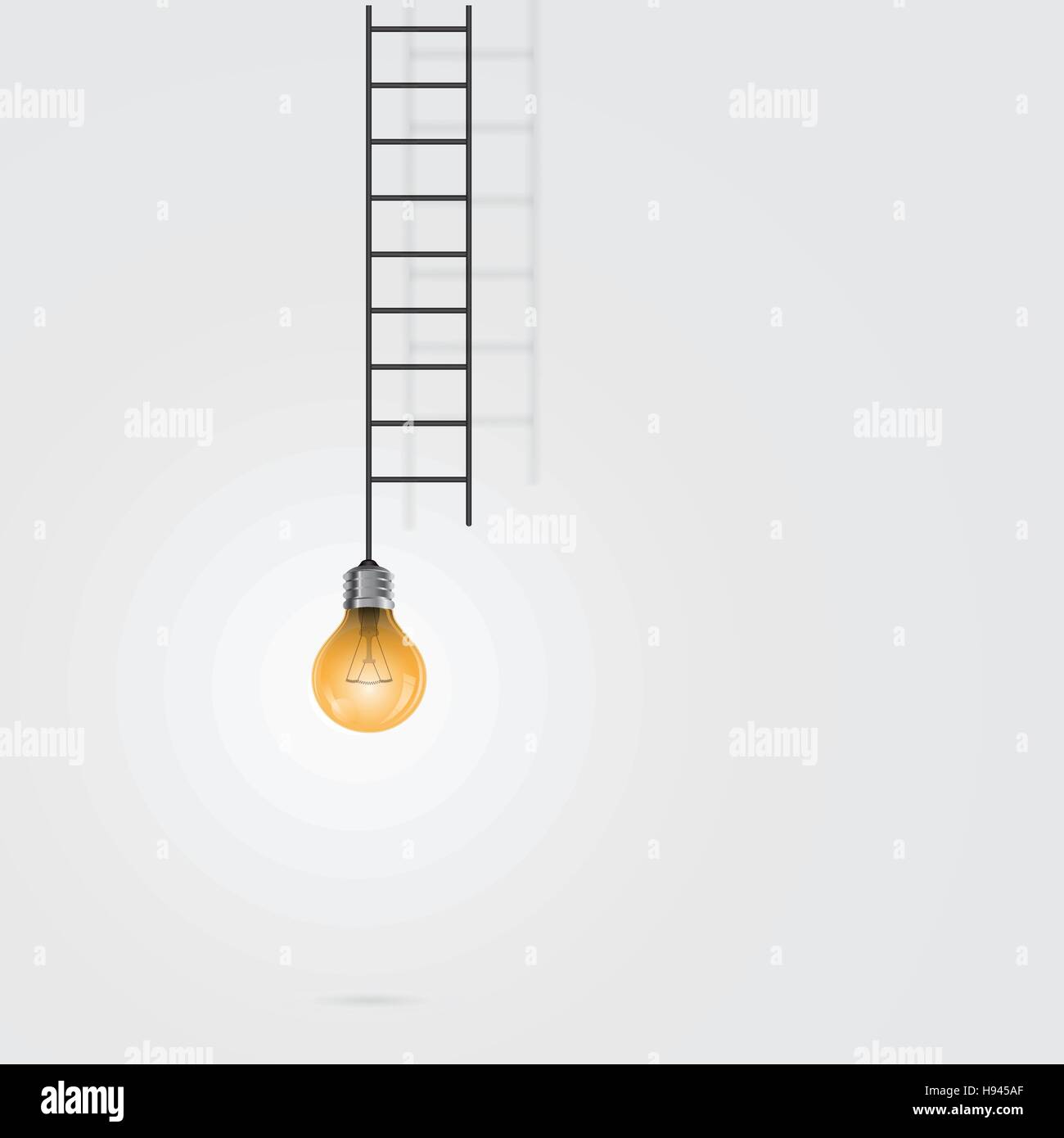 Creative light bulb ladder sign ladder hi-res stock photography and ...