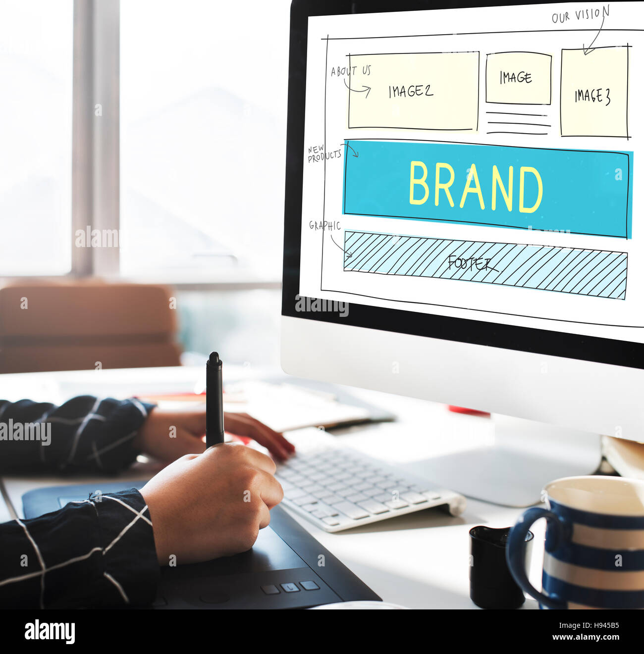 Brand Trademark Marketing Website Plan UI Concept Stock Photo - Alamy