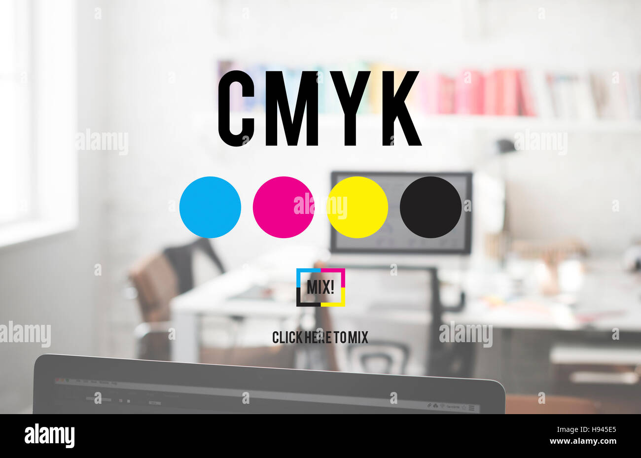 CMYK Color Printing Ink Color Model Concept Stock Photo - Alamy