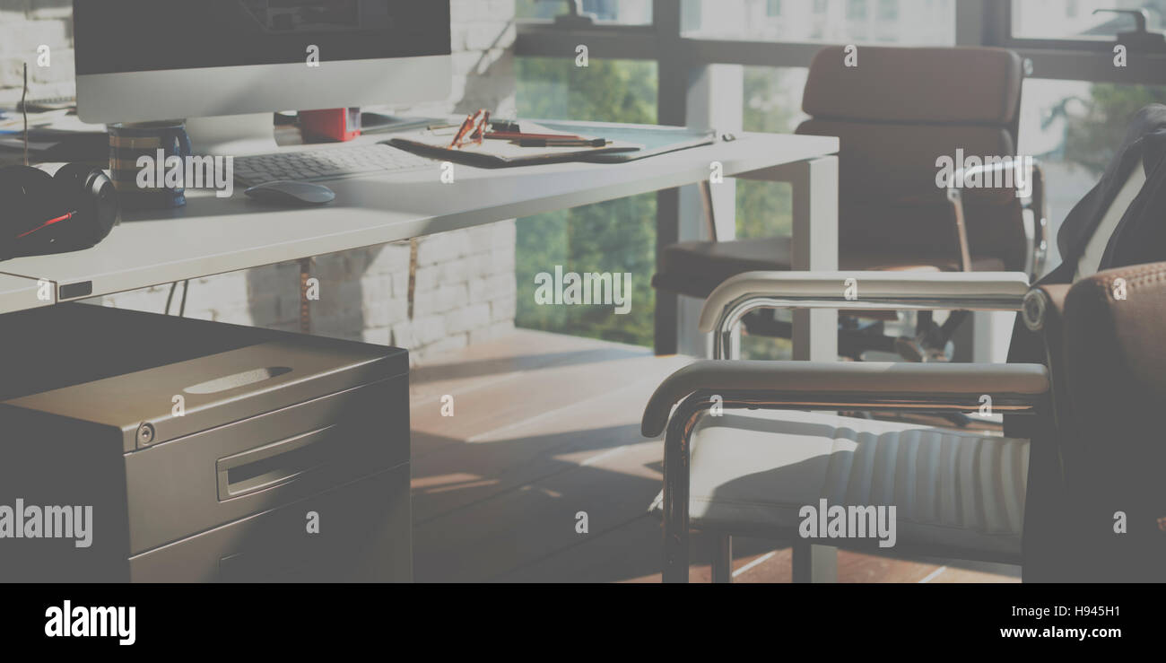 Room Workplace Interior Office Concept Stock Photo - Alamy