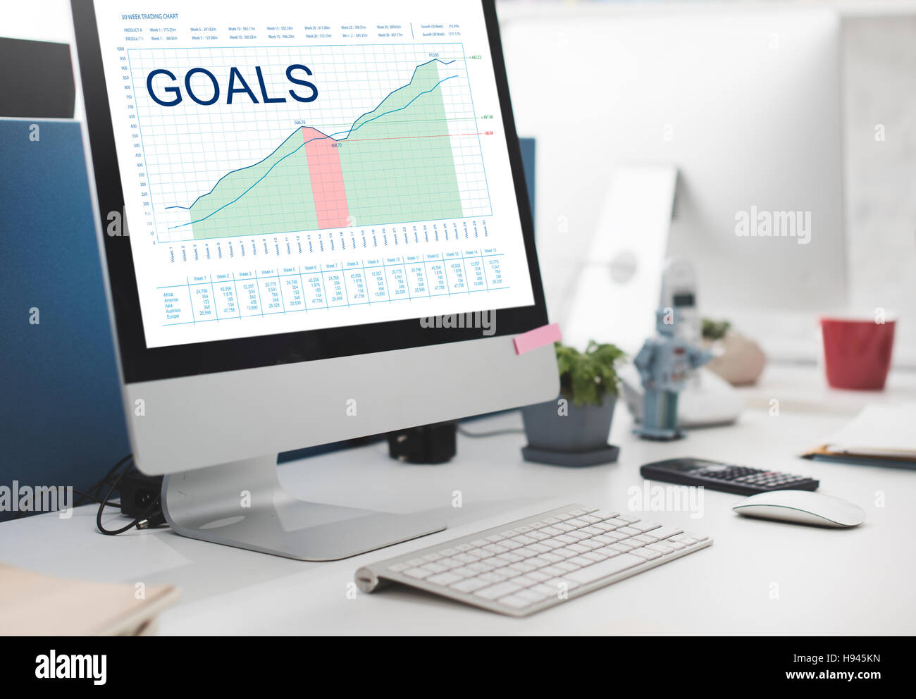Goals Analysis Graphs Business Marketing concept Stock Photo - Alamy