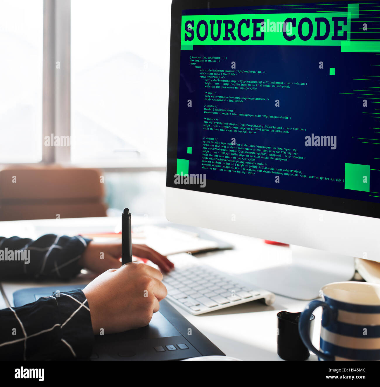 Source Code Analysis Binary Computer Internet Concept Stock Photo - Alamy