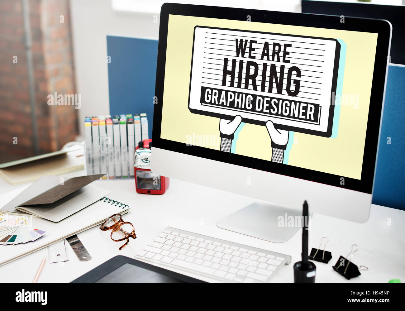 Hiring Graphic Designer Creative Sketch Visual Concept Stock Photo - Alamy