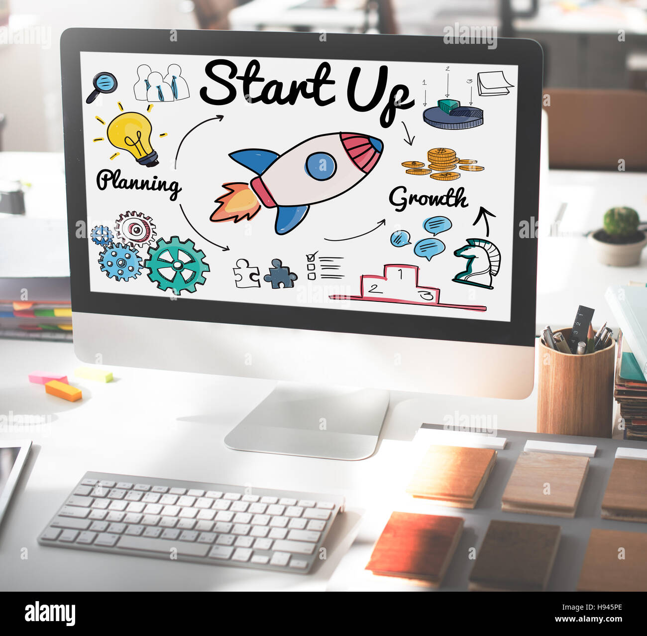 Start up Planning Growth Development Launch Concept Stock Photo - Alamy