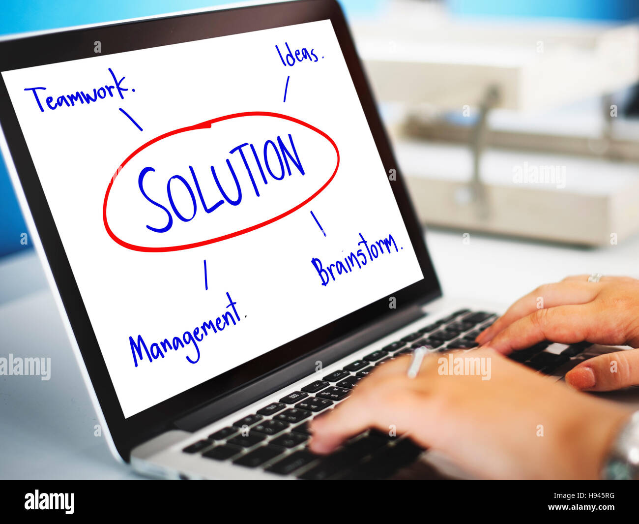 Process Business Strategy Management Solution Teamwork Concept Stock ...