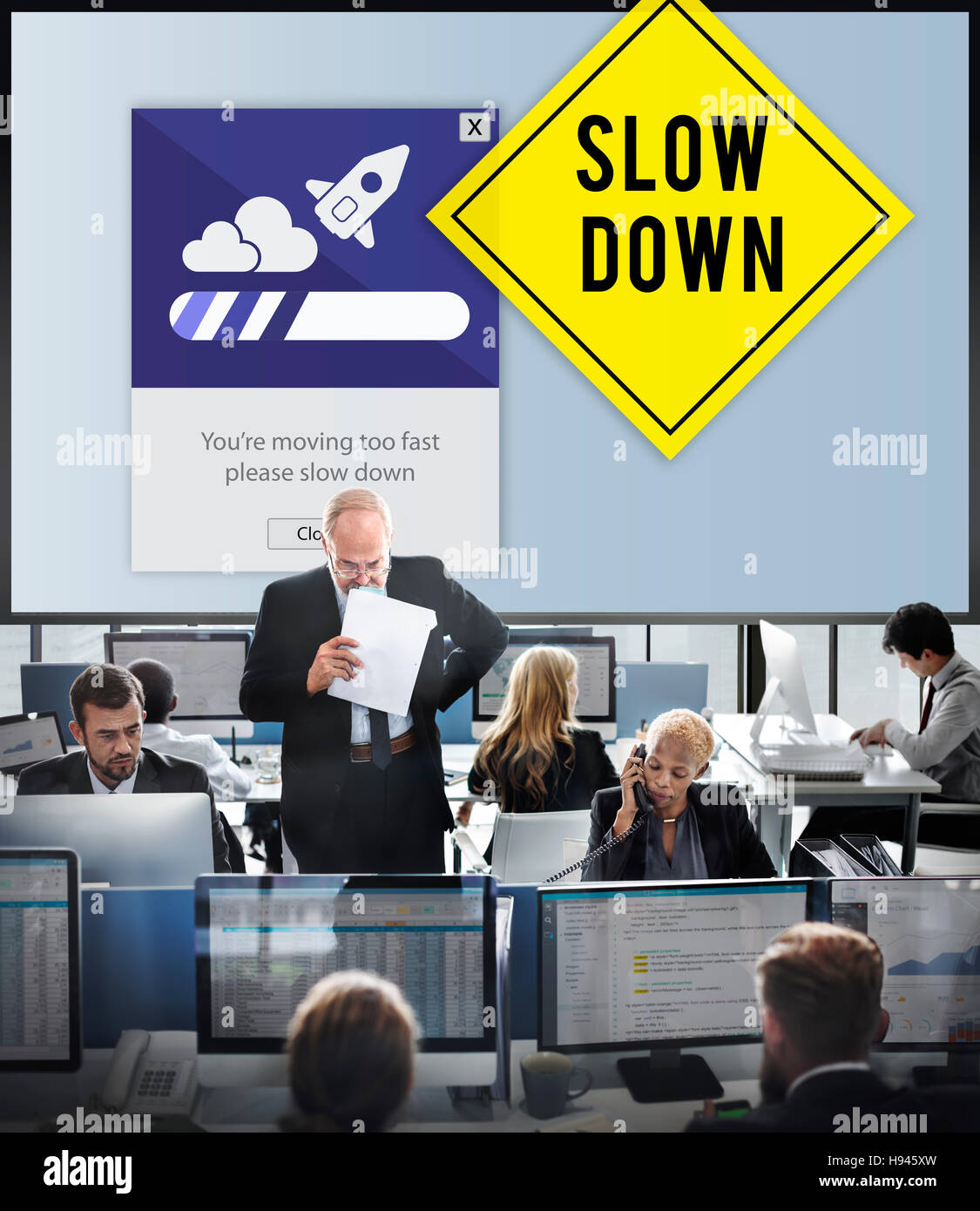 Keep Calm Reduce Speed Relax Slow Down Concept Stock Photo - Alamy