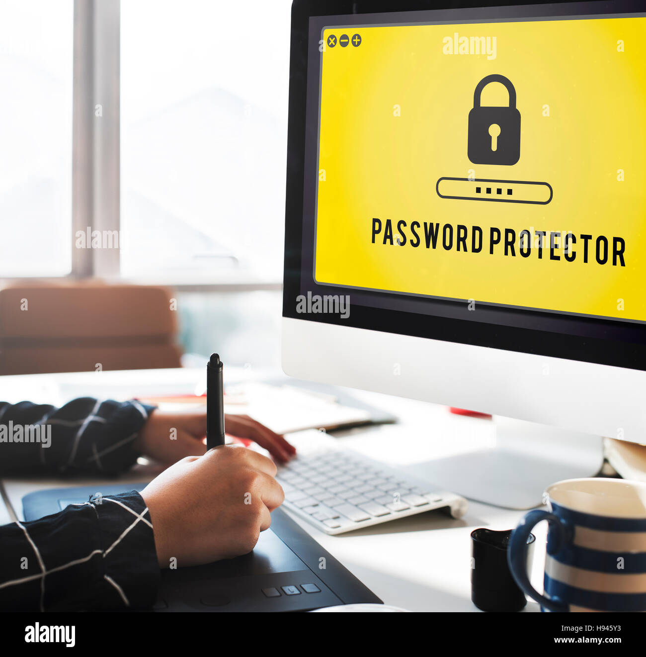 Lock Icon Password Protected Graphic Concept Stock Photo - Alamy
