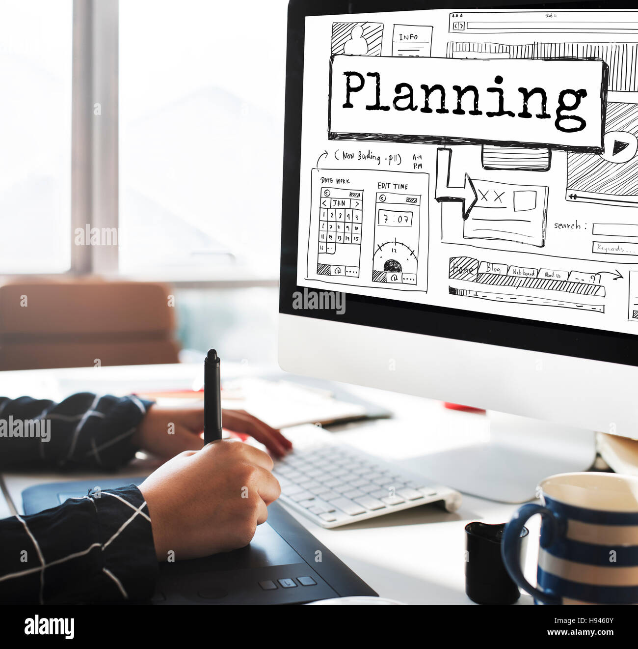 Planning Progress Solutions Guide Design Concept Stock Photo - Alamy