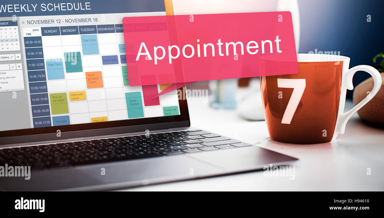 Appointment Schedule Meeting Plan Arrangement Concept Stock Photo - Alamy