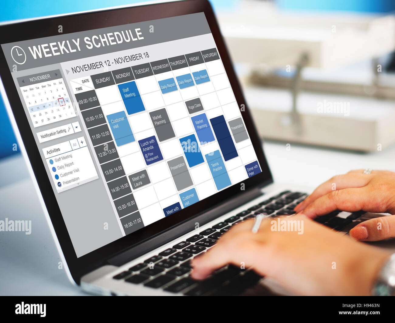 Weekly Schedule To Do List Appointment Concept Stock Photo - Alamy