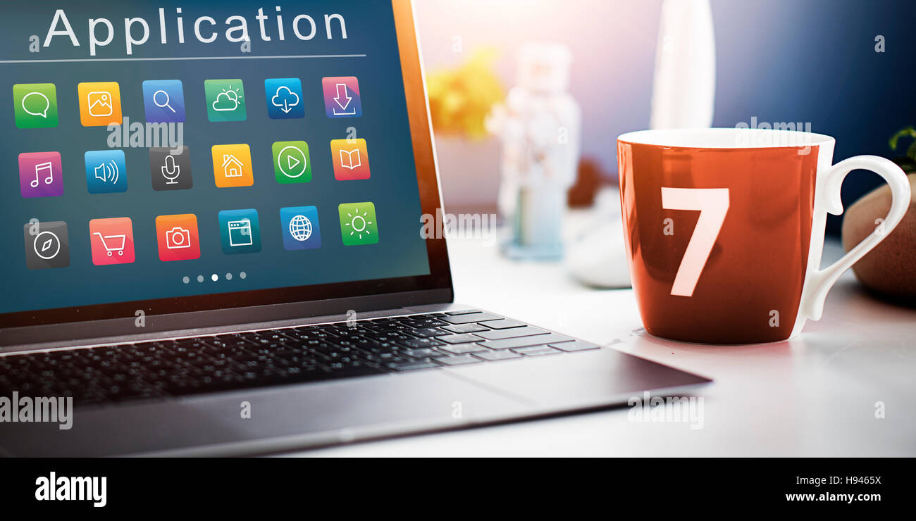 Application Connection Digital Internet Graphic Concept Stock Photo - Alamy