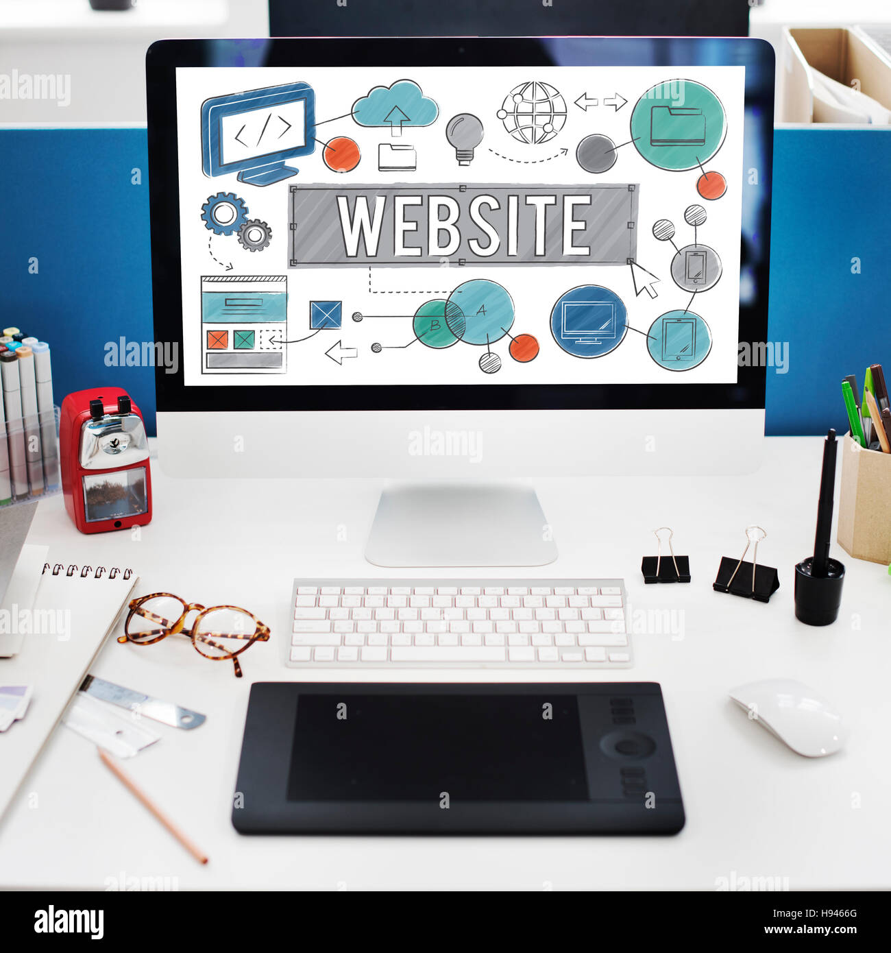 Website Homepage Global Communication Technology Concept Stock Photo ...