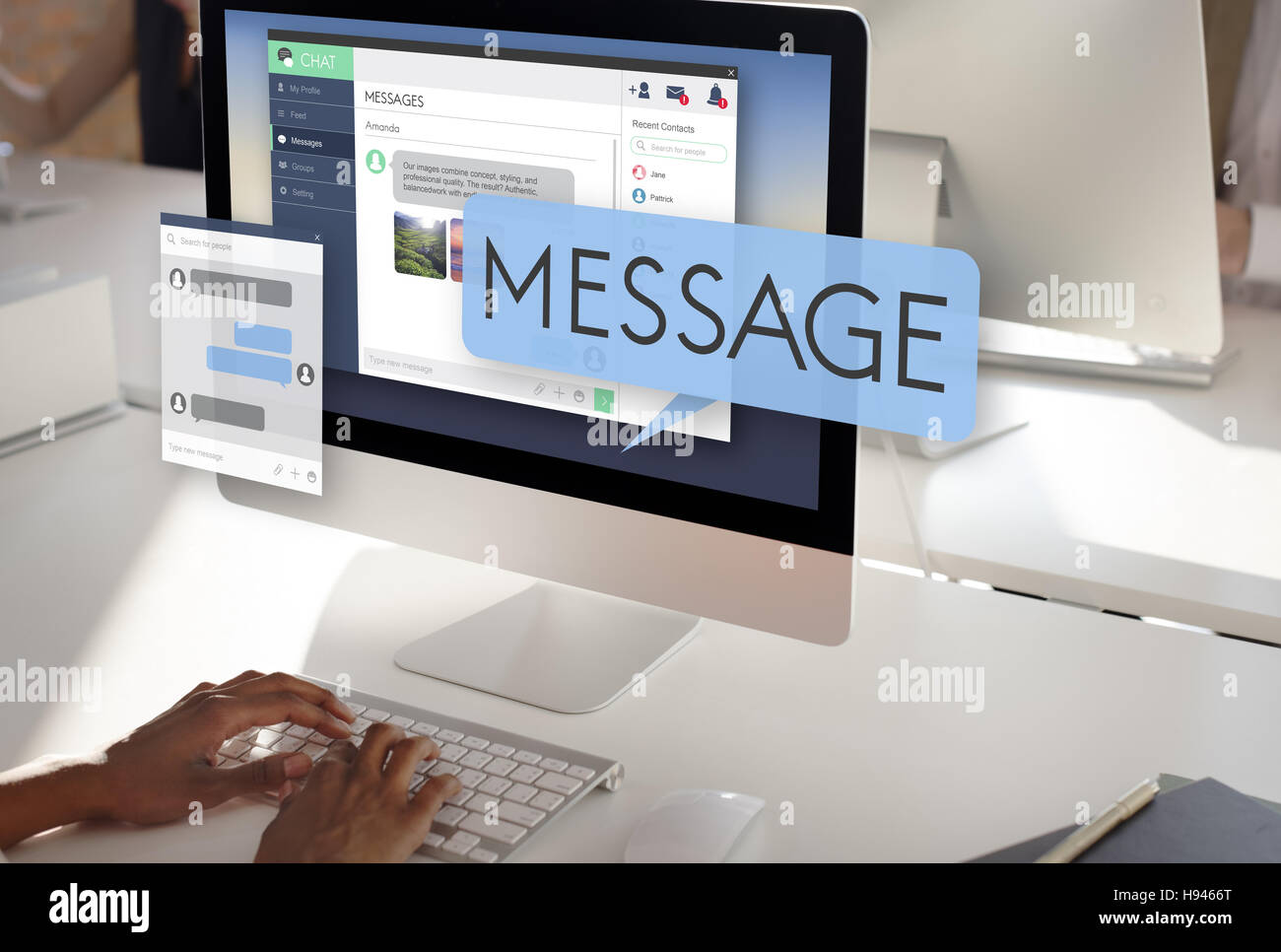 Online Message Email Digital Chatting Concept Stock Photo - Alamy