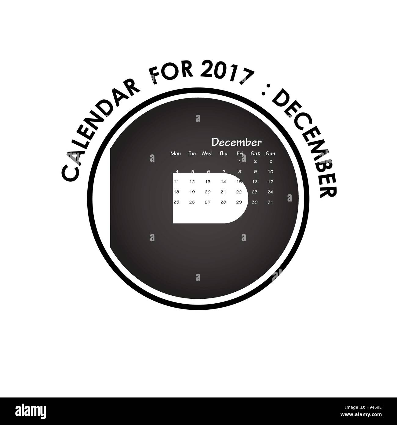 2017 calendar vector design stationery template.Calendar for december ...