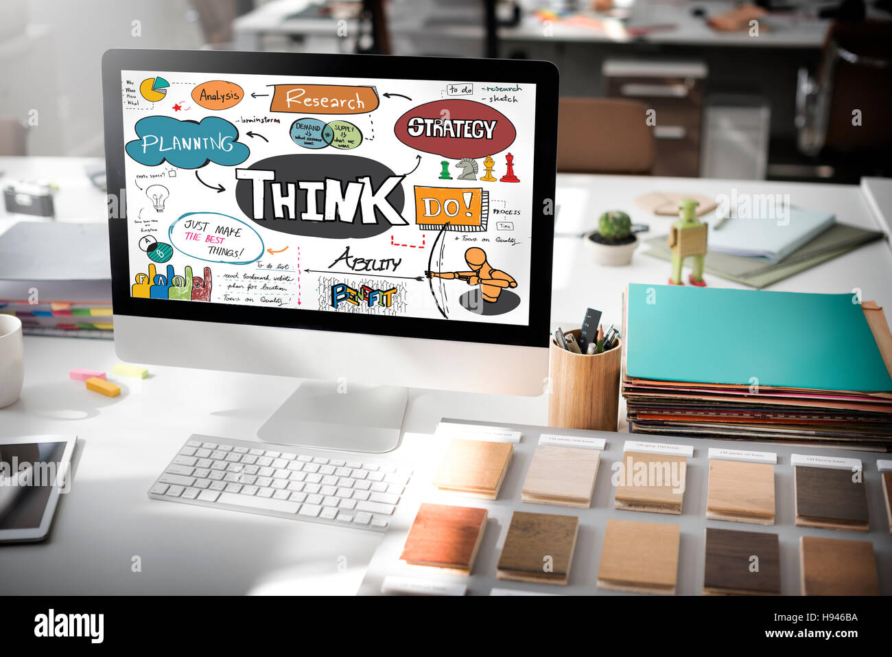 Think Thinking Planning Analyse Ideas Concept Stock Photo - Alamy
