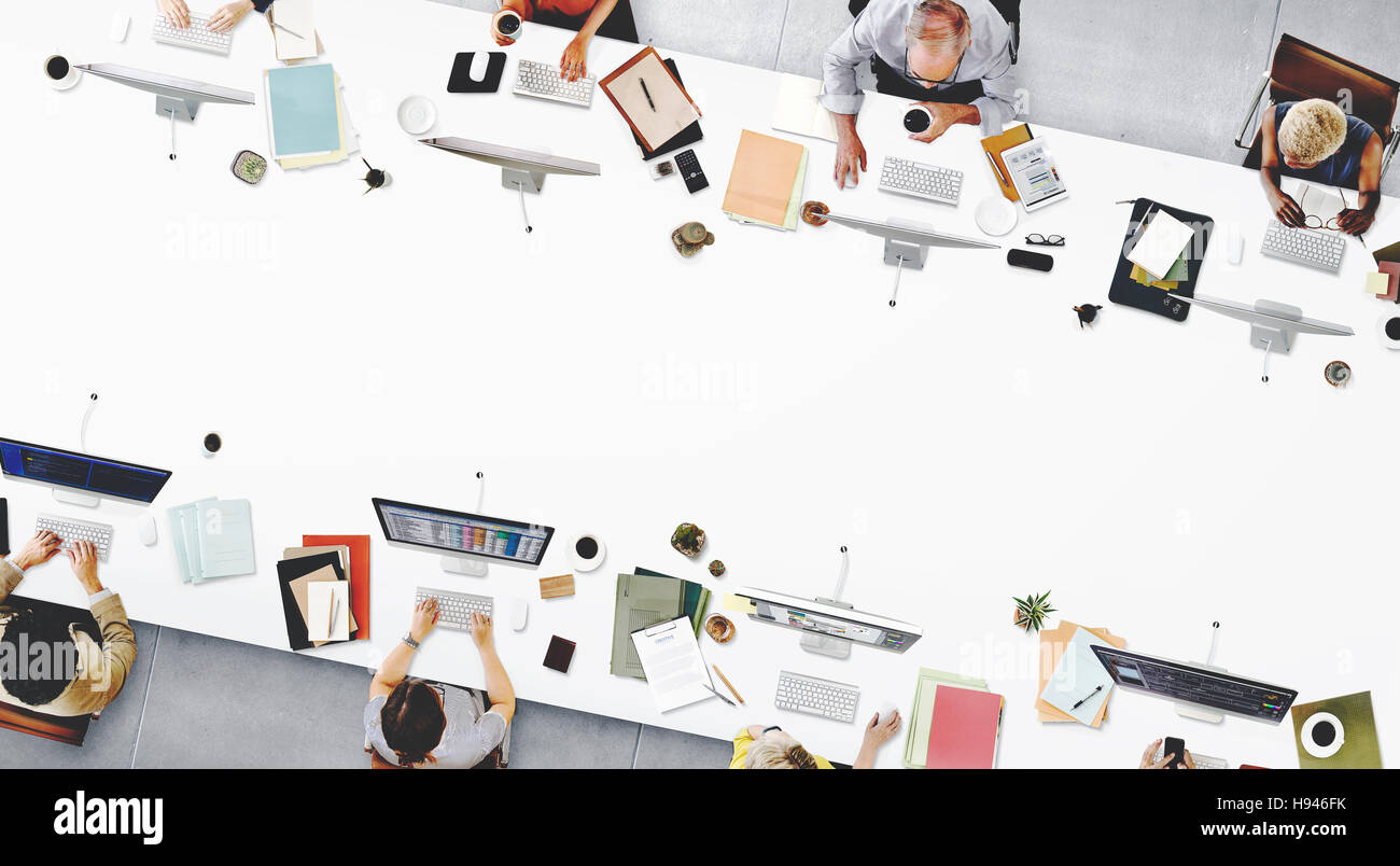 Business Team Meeting Connection Digital Technology Concept Stock Photo ...