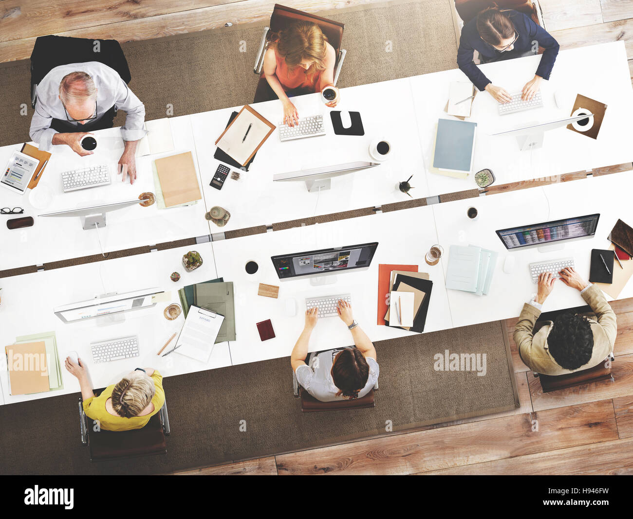 Business Team Meeting Connection Digital Technology Concept Stock Photo ...