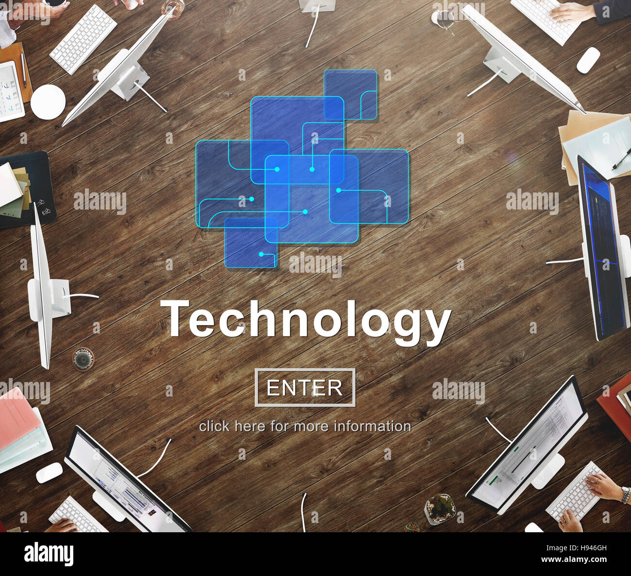 Technology Innovation Digital Evolution Homepage Concept Stock Photo ...