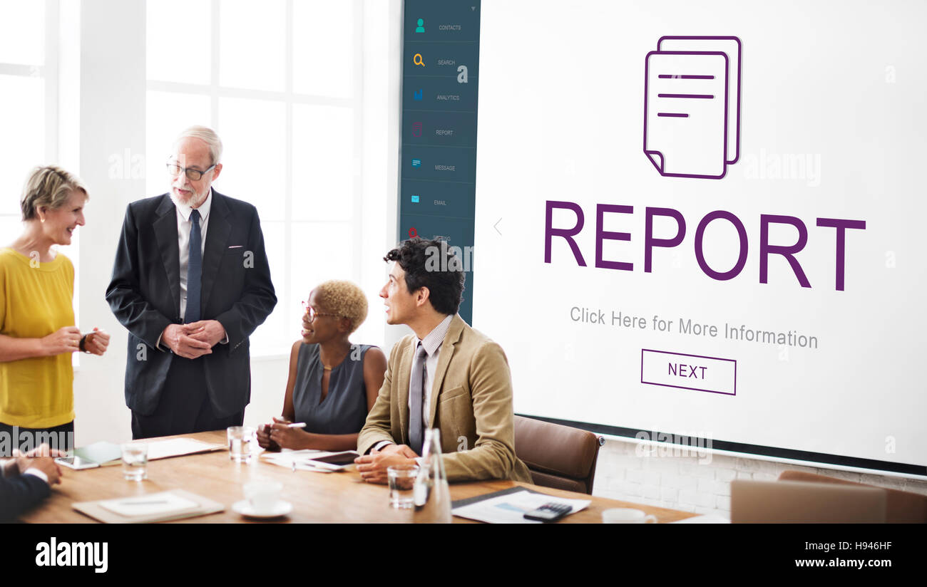 Report Digital Homescreen Concept Stock Photo - Alamy