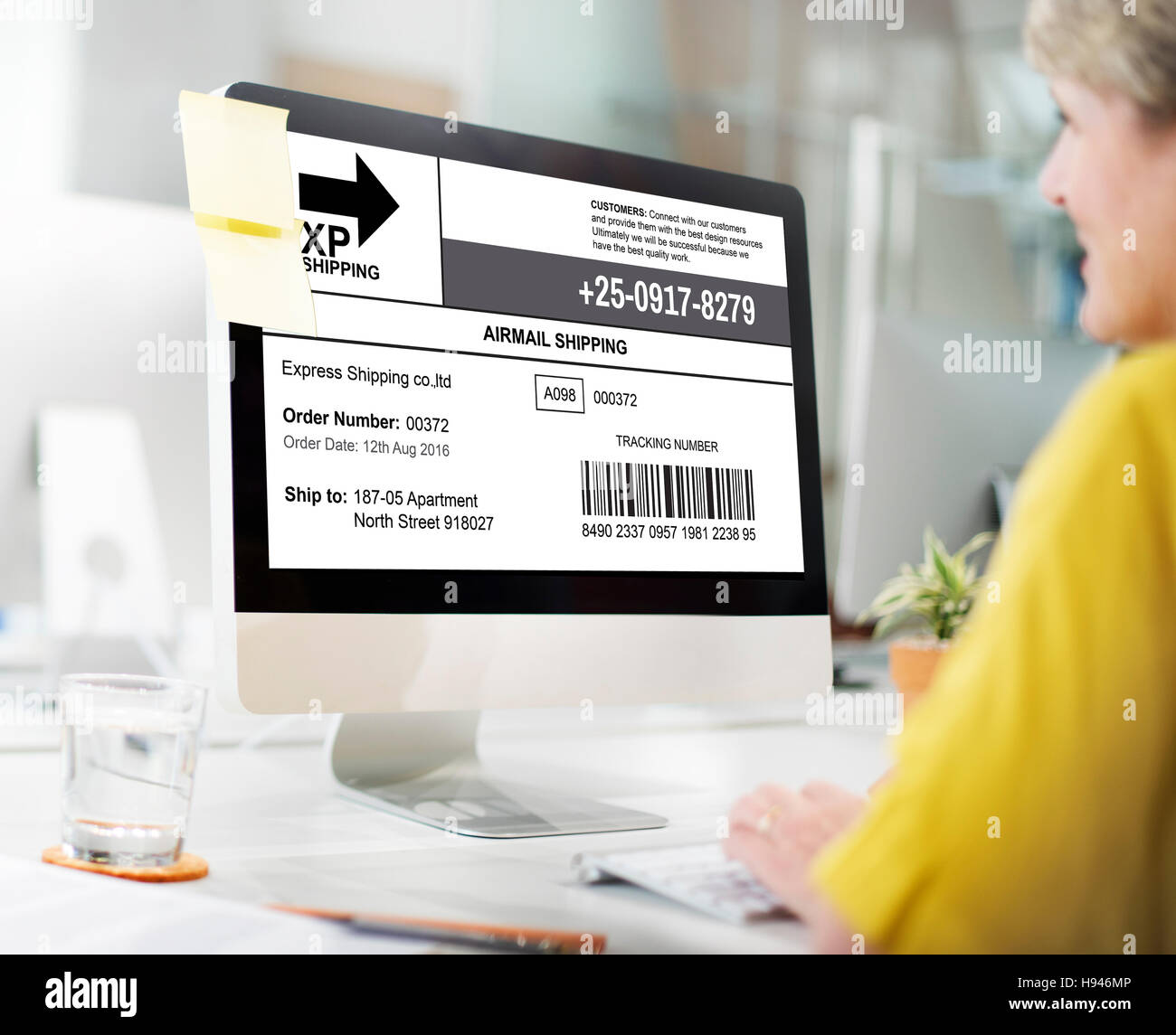 Bar Code Order Tracking Number Concept Stock Photo - Alamy