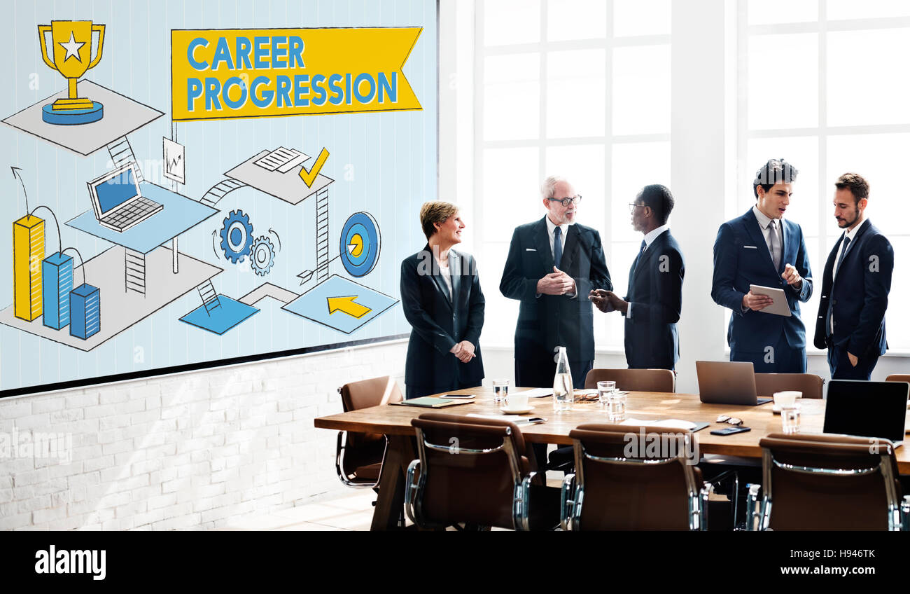Career Progression Promotion Achievement Success Concept Stock Photo ...