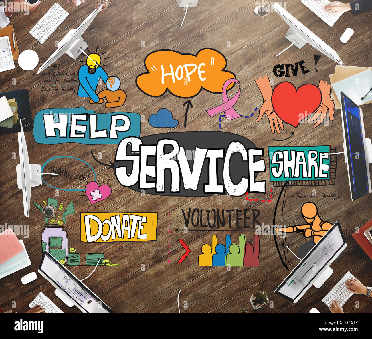 Service Support Assistance Customer Delivery Concept Stock Photo - Alamy