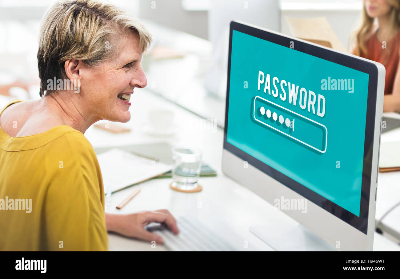 Password Access Firewall Internet Log-in Private Concept Stock Photo ...